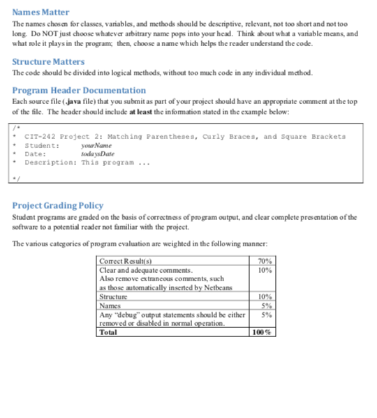 Balanced Parentheses, Curly Braces, and Square | Chegg.com