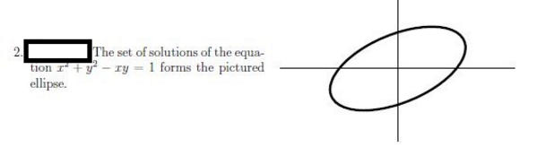 Solved The set of solutions of the equa- Ton y - ry ellipse. | Chegg.com