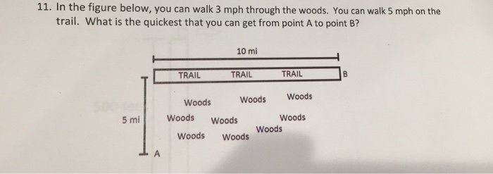 Solved In the figure below, you can walk 3 mph through the | Chegg.com