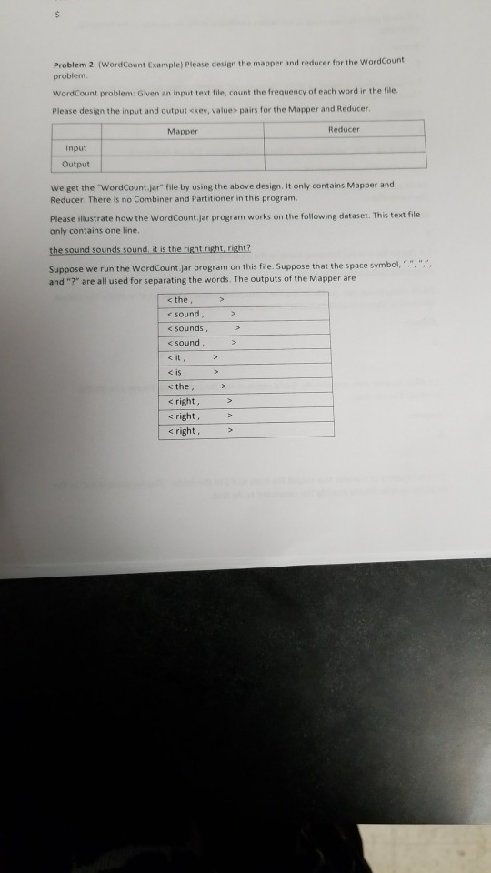 Solved Problem 2 Wordcount Example Please Design The