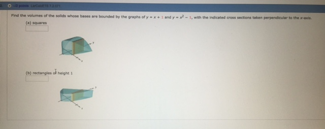 Solved Find the volumes of the solids whose bases are | Chegg.com