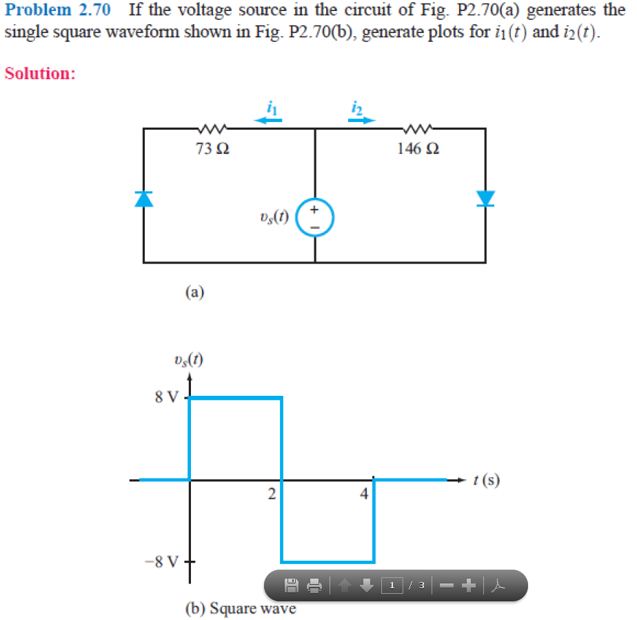 Solved If the voltage source in the circuit of Fig. P2.70(a) | Chegg.com