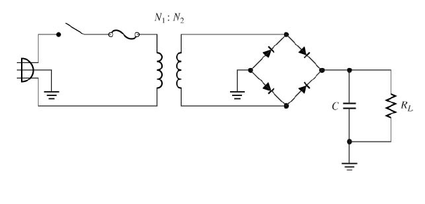 Solved - full-wave rectifier bridge circuit with a capacitor | Chegg.com