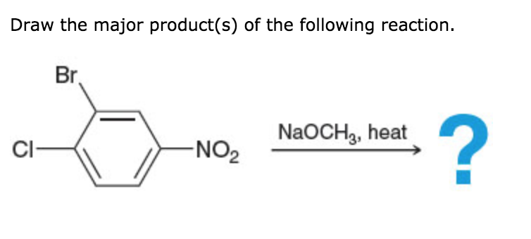 Solved Draw the major product (s) of the following reaction. | Chegg.com