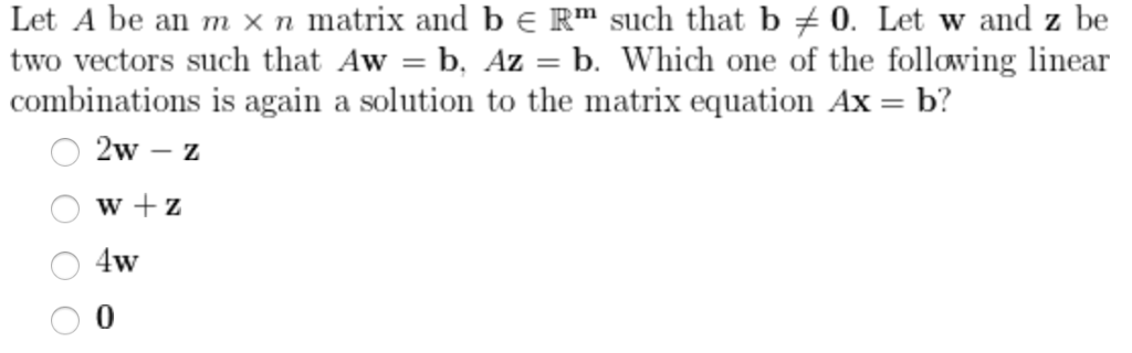 Solved Let A be an m x n matrix and b element R^m such that | Chegg.com