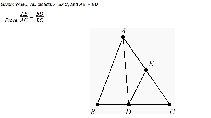 Solved Given: ?ABC, AD bisects angle BAC, and AE congruent | Chegg.com