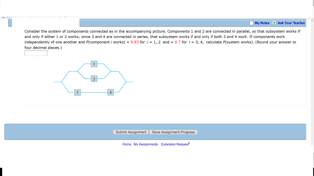 Solved Consider the system of components connected as in the | Chegg.com