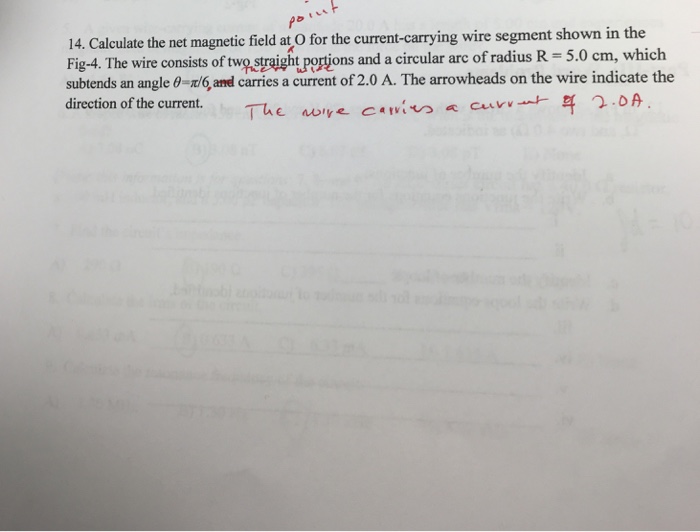 Solved Calculate the net magnetic field at point for the | Chegg.com