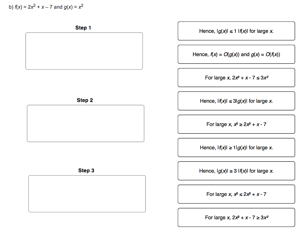 Solved Discrete Mathematics question using big oh notation | Chegg.com