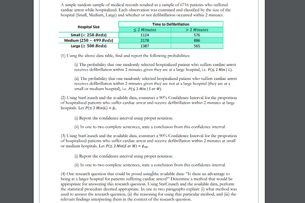 Solved A simple random sample of medical records resulted in | Chegg.com