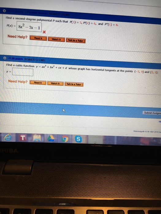 Solved Find a second degree polynomial P such that P(1) = 5, | Chegg.com