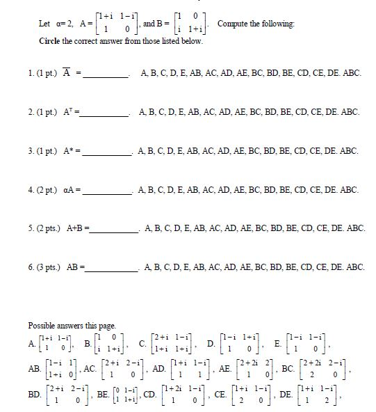 Solved Linear Algebra help. Can I get both answer and | Chegg.com