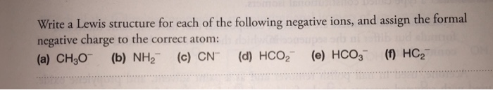 Solved Write a Lewis structure for each of the following | Chegg.com