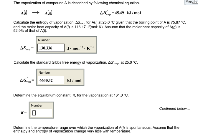 Molar Enthalpy Of Vaporization Examples