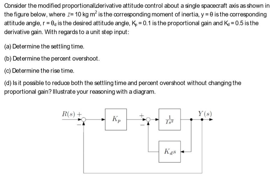 Solved Consider the modified proportional derivative | Chegg.com