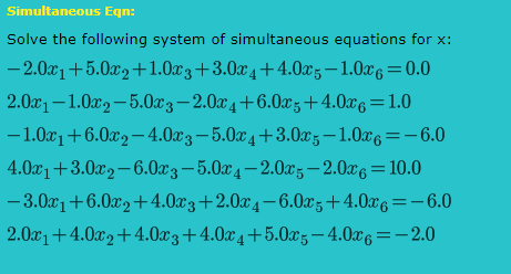 Solved Solve the following system of simultaneous equations | Chegg.com