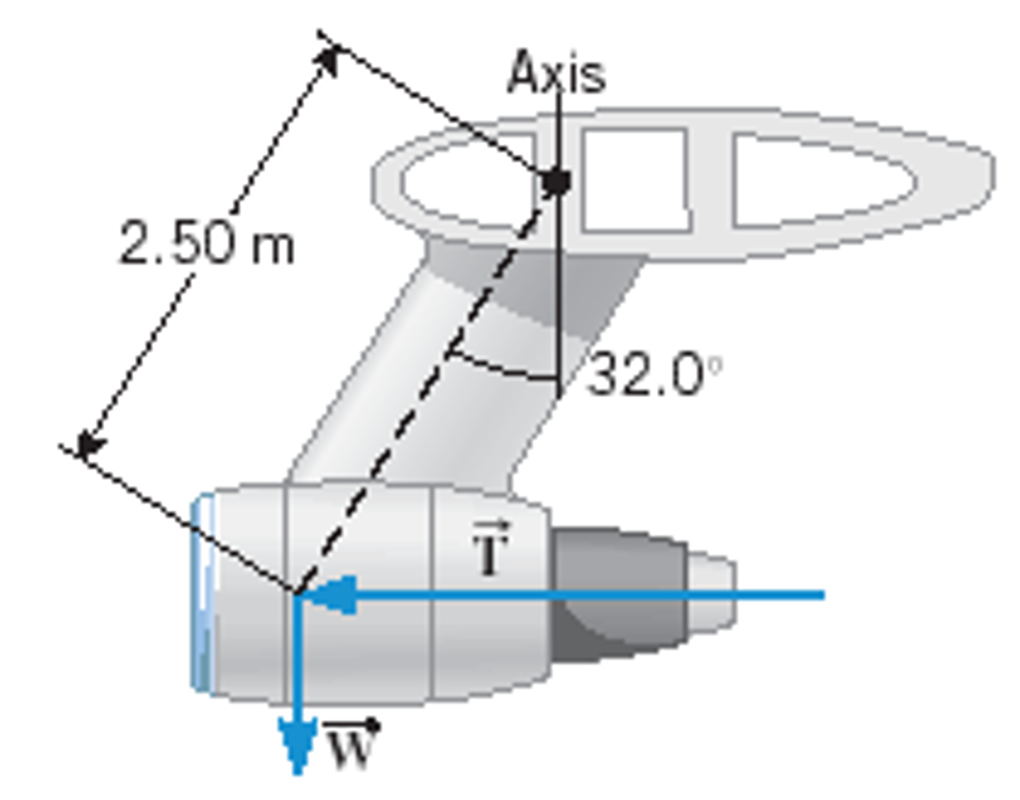 Solved The figure shows a jet engine suspended beneath the | Chegg.com