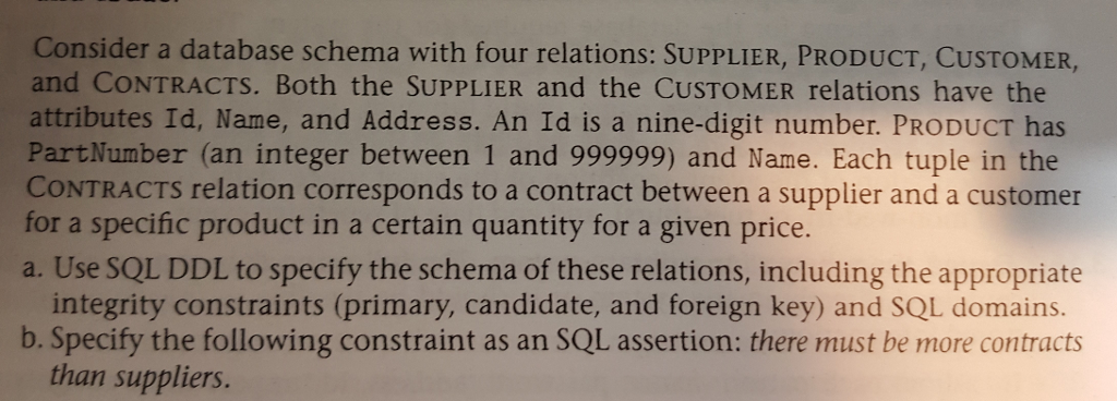 Solved Consider a database schema with four relations: | Chegg.com