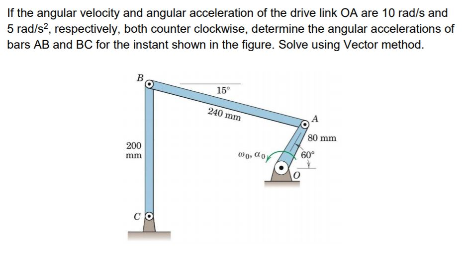 Solved If The Angular Velocity And Angular Acceleration Of 9044