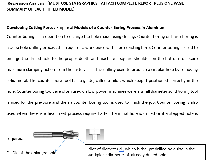 Solved Regression Analysis (MUST USE STATGRAPHICS_ATTACH | Chegg.com
