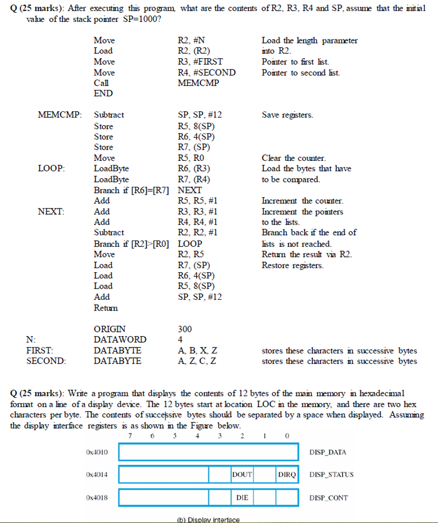 After executing tins program what are die contents of | Chegg.com