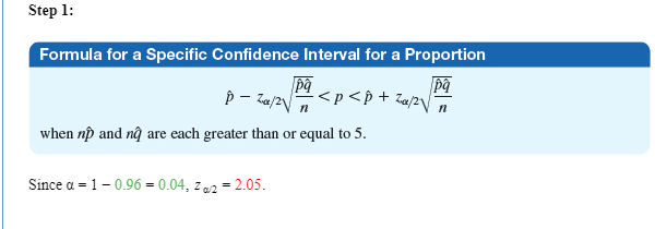 Solved Formula for a Specific Confidence Interval for a | Chegg.com
