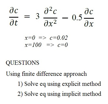 Solved: Using Finite Difference Approach. Solve Eq Using E... | Chegg.com