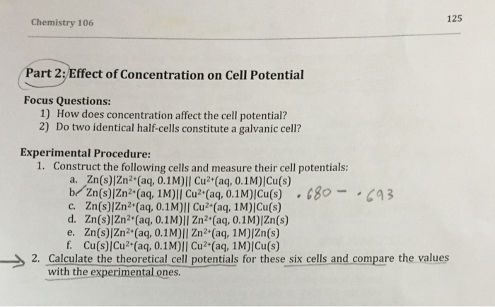 Solved Need your help please to get the 6 theoretical cell | Chegg.com
