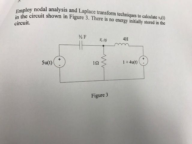 Solved Employ nodal analysis nodal analysis and Laplace | Chegg.com