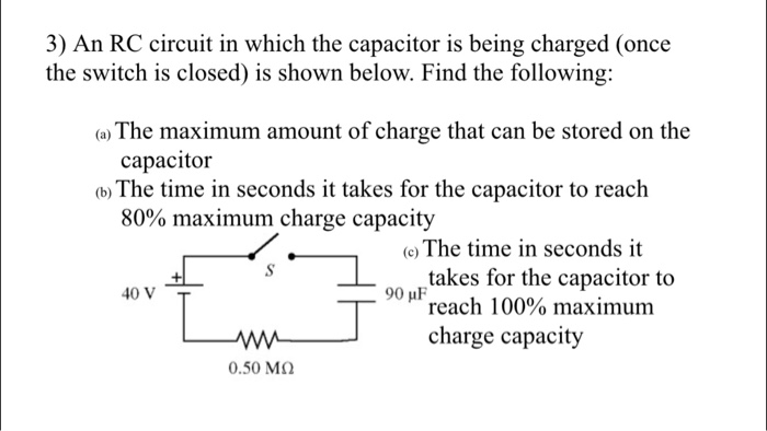 Solved An RC circuit in which the capacitor is being charged | Chegg.com