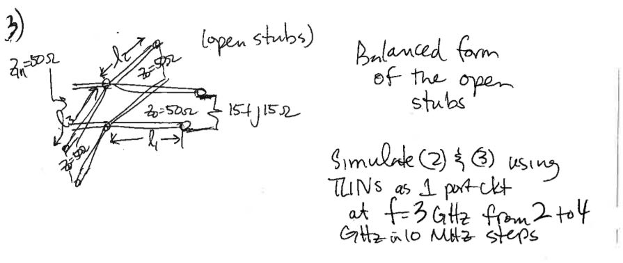 Solve this balanced Stub Matching network with open | Chegg.com