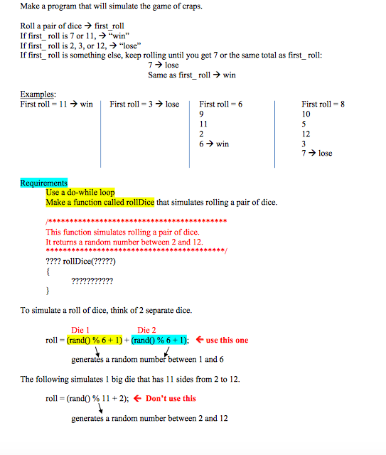 Solved Make a program that will simulate the game of craps. | Chegg.com