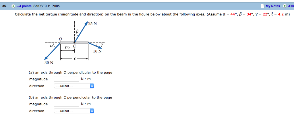 Solved Calculate the net torque (magnitude and direction) on | Chegg.com