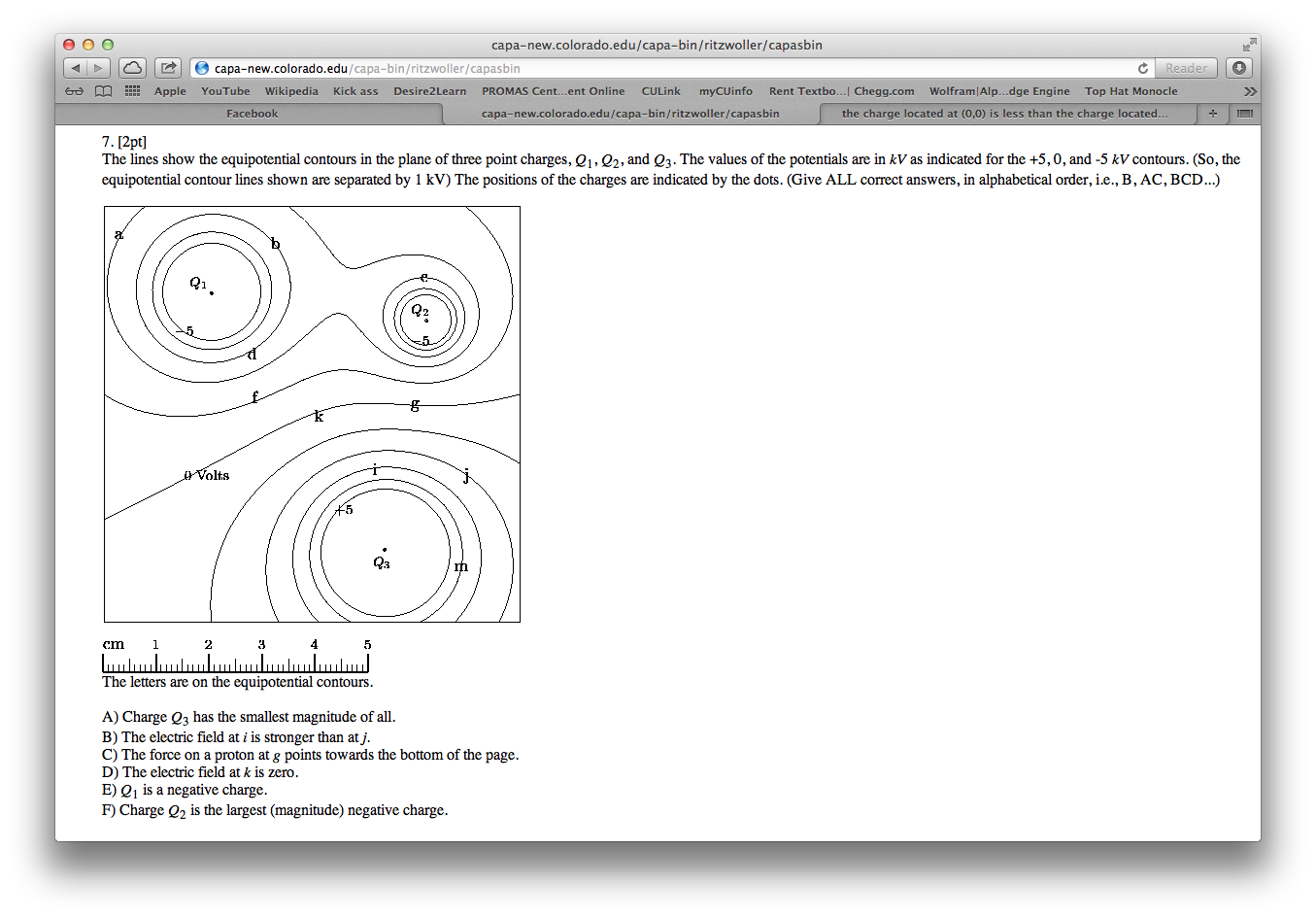 Solved The lines show the equipotential contours in the of | Chegg.com