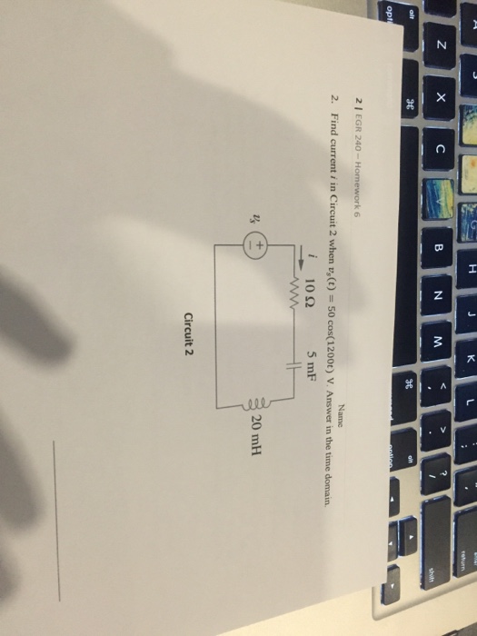 Solved Find current i in Circuit 2 when v_s(t) = 50 | Chegg.com