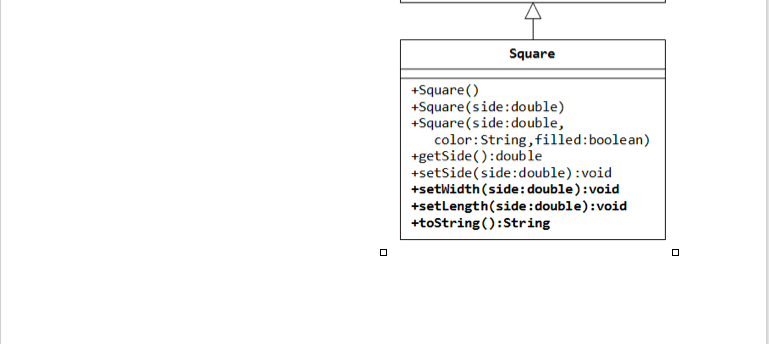 Solved Shape -color :String = "red" -filled: boolean - true | Chegg.com