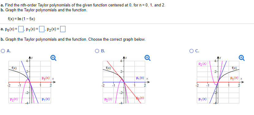 Solved a. Find the nth-order Taylor polynomials of the given | Chegg.com