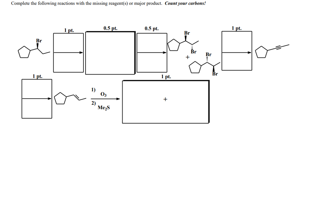 Solved Complete the following reactions with the missing | Chegg.com