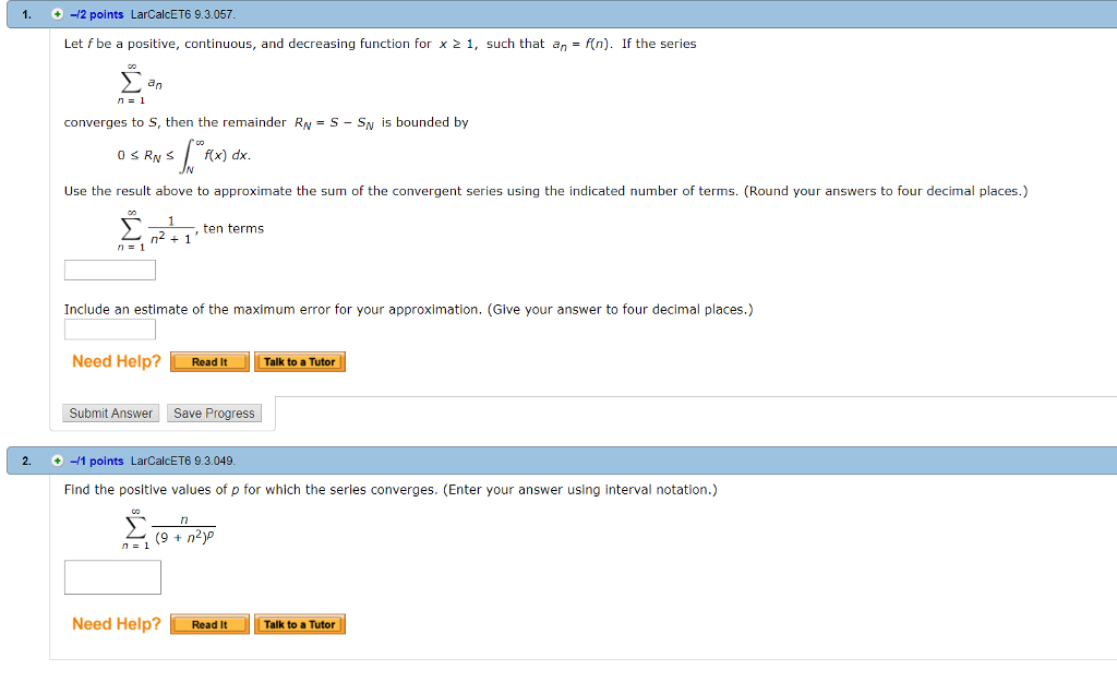 Solved Let f be a positive, continuous, and decreasing | Chegg.com