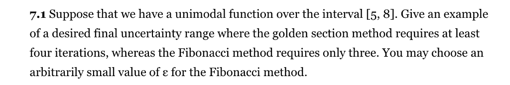 Solved Suppose that we have a unimodal function over the | Chegg.com