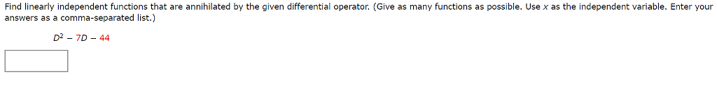 Solved Find linearly independent functions that are | Chegg.com