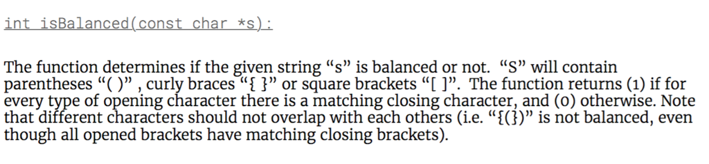 Solved char *s) The function determines if the given string | Chegg.com