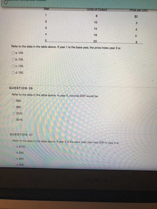 Solved Refer to the data in the table above. If year 1 is | Chegg.com