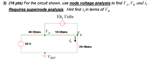 Solved: For The Circuit Shown, Use Node Voltage Analysis T... | Chegg.com