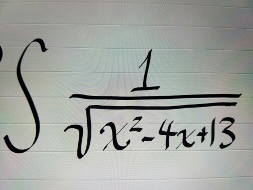 Solved integral 1/squareroot x^2 - 4x + 13 | Chegg.com