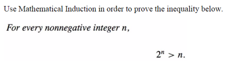 Solved Use Mathematical Induction in order to prove the | Chegg.com