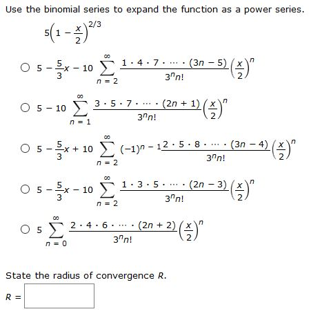 Solved Use the binomial series to expand the function as a | Chegg.com