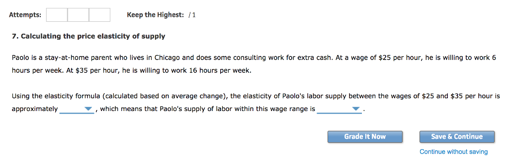 Solved Attempts: Keep the Highest: /1 7. Calculating the | Chegg.com