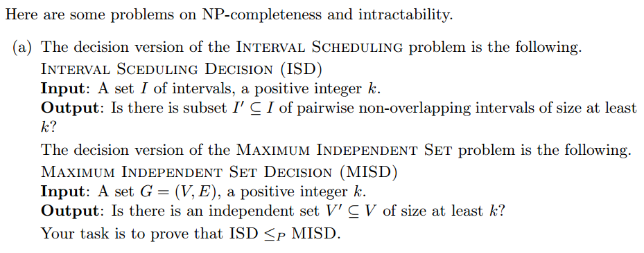 Solved Here are some problems on NP-completeness and | Chegg.com