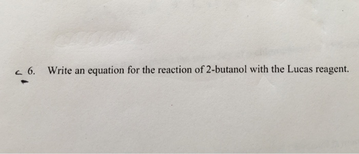 Solved Write an equation for the reaction of 2-butanol with | Chegg.com